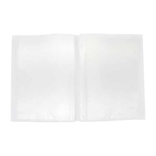 ポケットファイル ブックファイル ポケットクリアファイル A4 ブックファイル 40P 白 341160