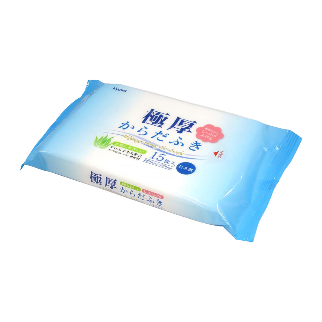 極厚からだふき 15枚 ウェットシート 介護用 防災用ウェットシート 無香料 359336